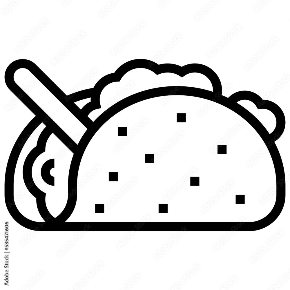 taco icon Stock Vector | Adobe Stock