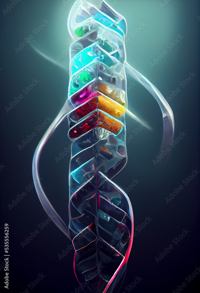DNA Double Helix Chromosomes - Beautiful Medical Illustration Of Human ...