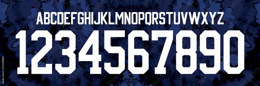 font vector team 2022 kit sport style font. football style font with ...