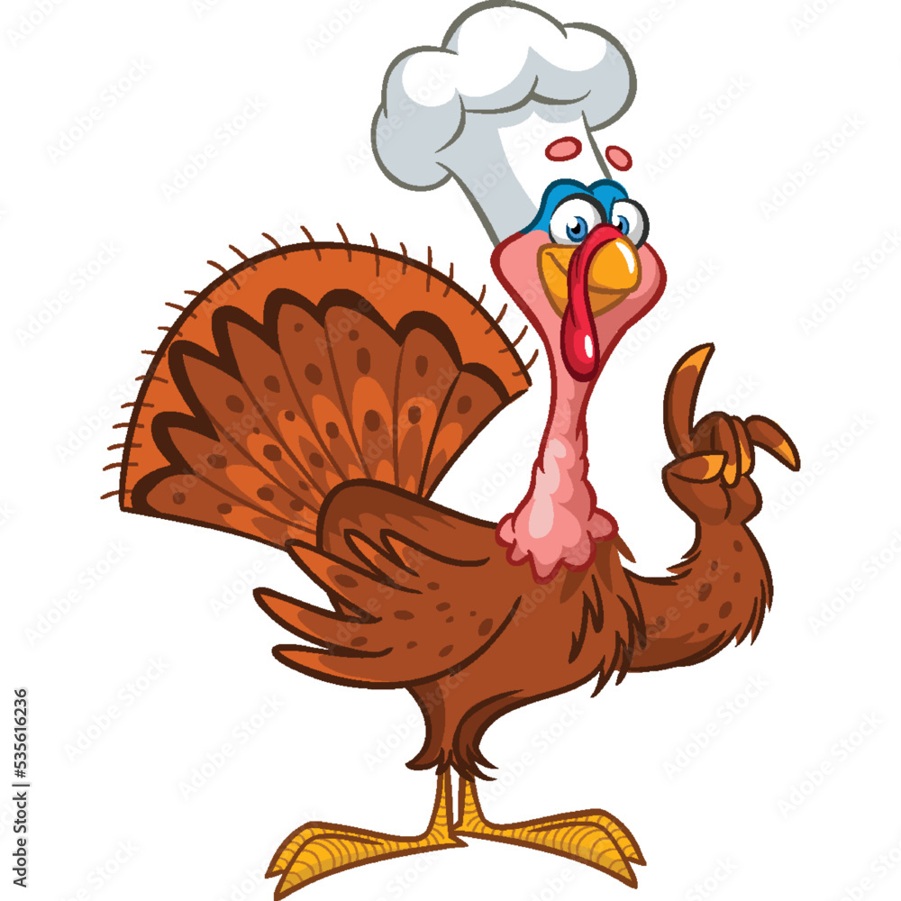 Cartoon happy cute thanksgiving turkey bird. Vector illustration ...