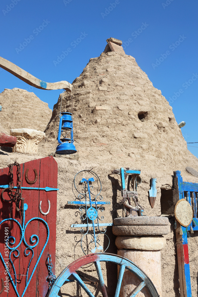 Traditional conical houses of Harran, Sanli Urfa, Turkey. Traditional ...