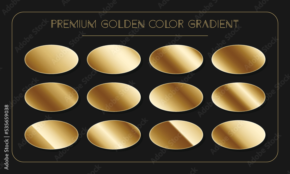 Pantone golden gradient colour palette catalog samples in RGB or HEX ...