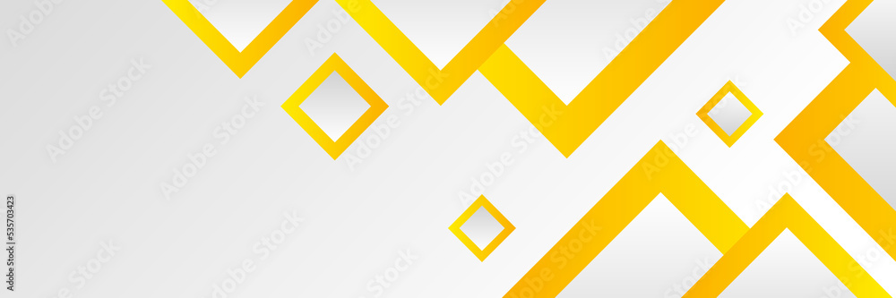 Abstract orange yellow white geometric shapes vector technology ...