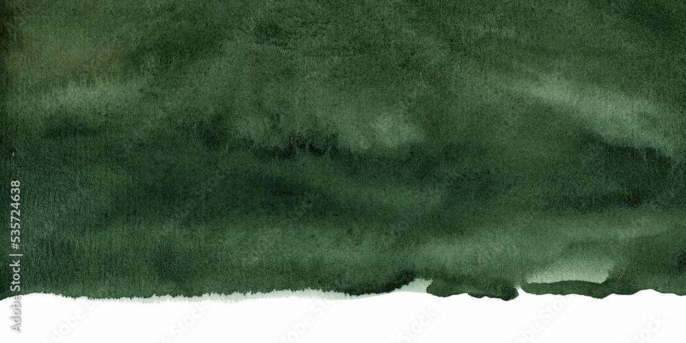 Dark Green Watercolor Background