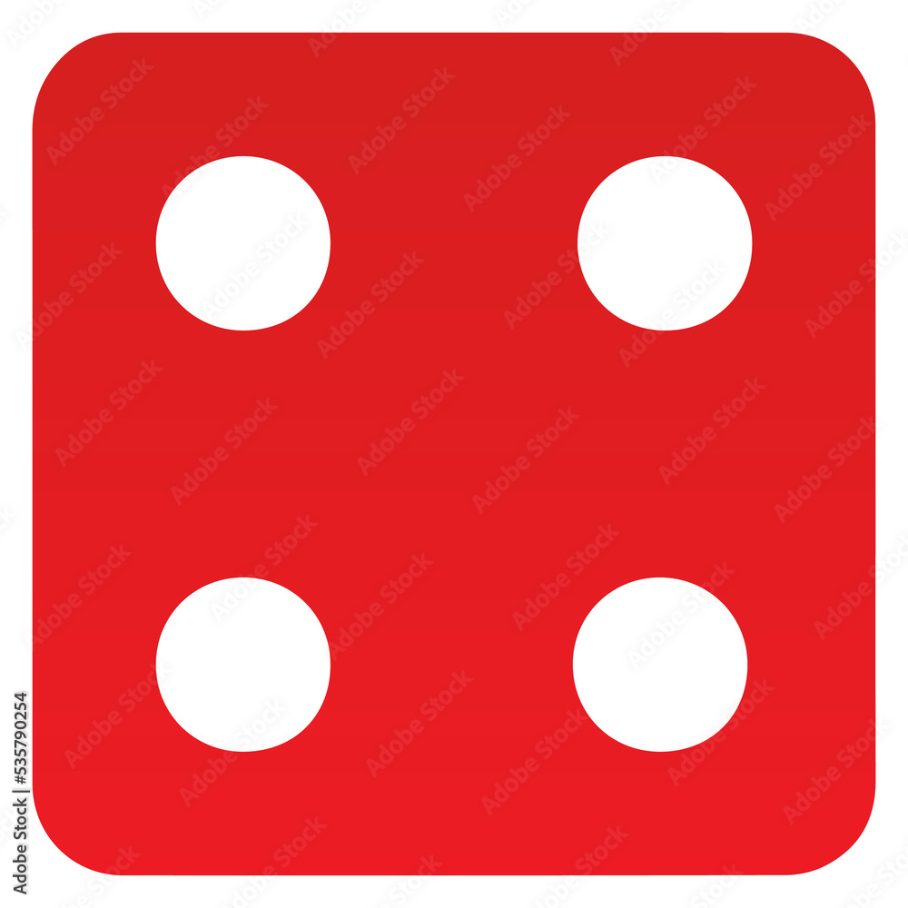 Red dice number 4 PNG image. Stock Illustration | Adobe Stock