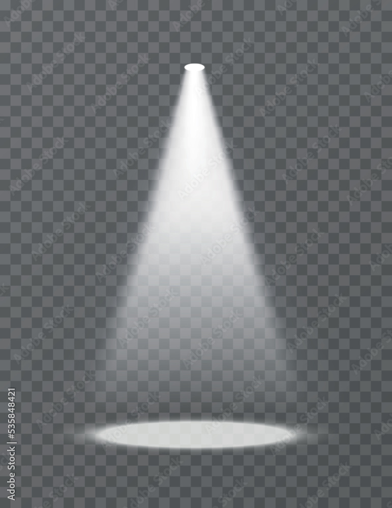 Vector collection of stage spotlight effects on transparent background ...