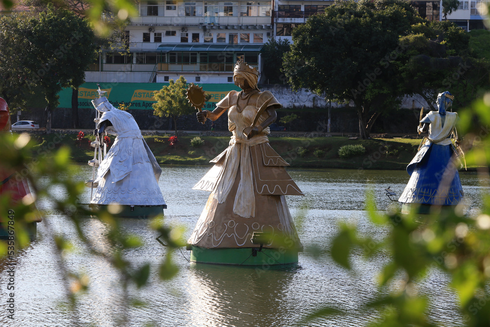 salvador, bahia, brazil - september 29, 2022: sculptures of Orixa ...