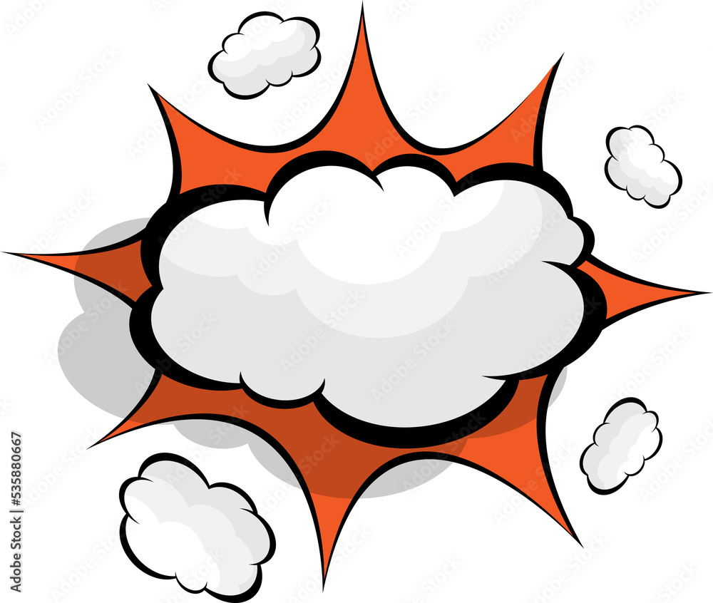 blank boom speech bubble cartoon comic book pop art background vector ...