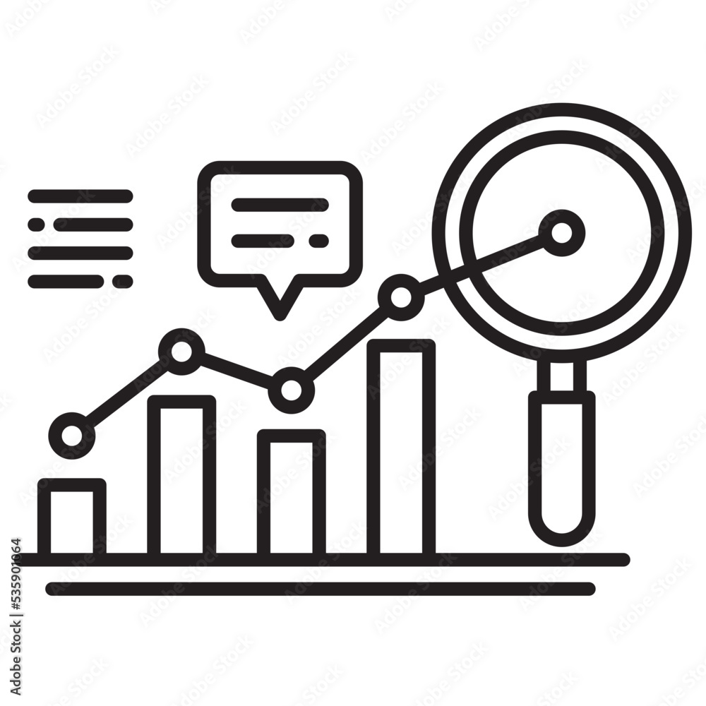 positive analytics like kpi icon. concept of statistics analysis ...