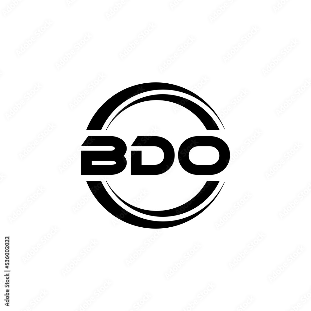 BDO letter logo design with white background in illustrator, vector ...