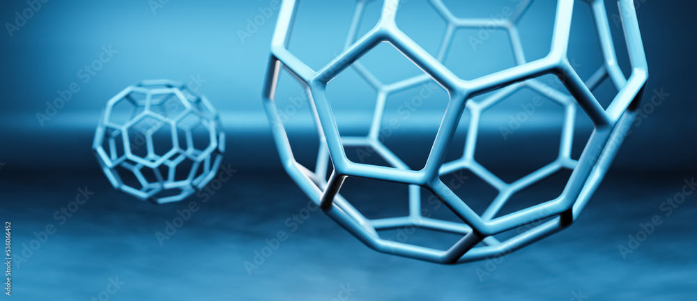 Buckminsterfullerene C60 Molecule models, allotrope of fullerene carbon ...