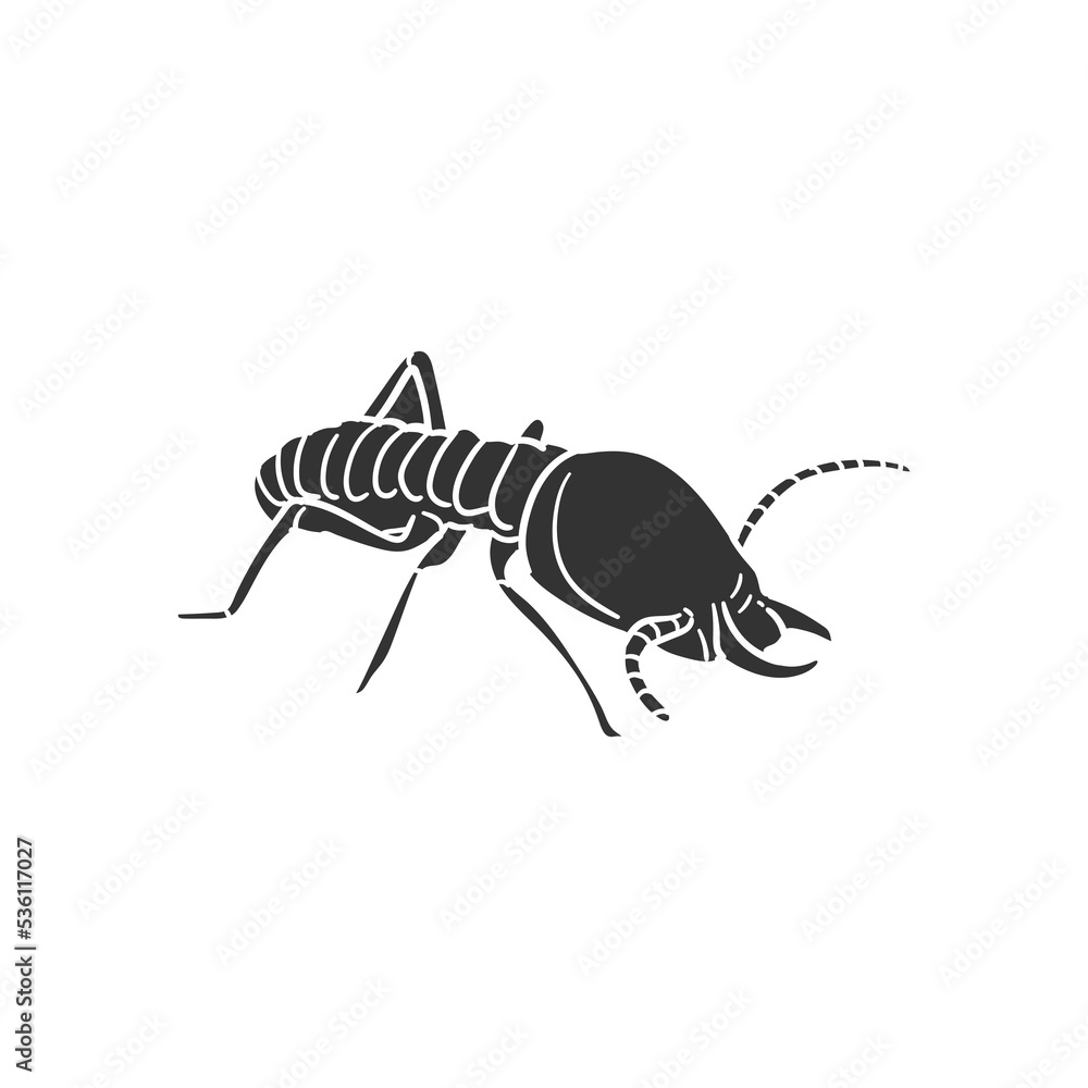 Termite Icon Silhouette Illustration. Insect Vector Graphic Pictogram ...