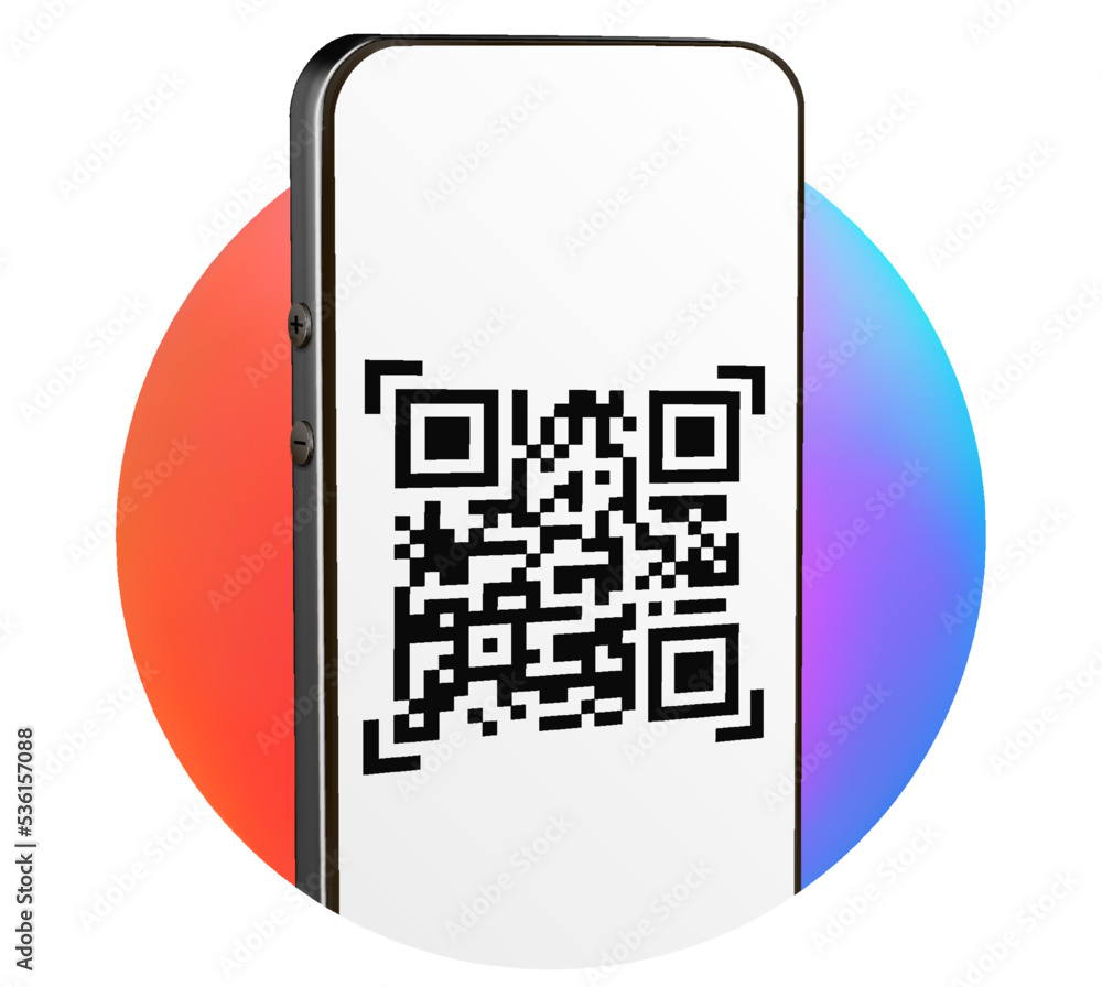 Qr pay. Business and technology vector concept. Digital mobile smart ...