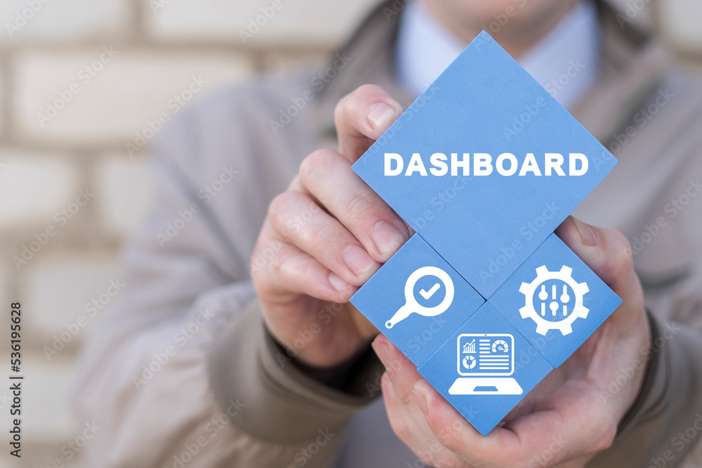 Concept of dashboard. Analytics and control admin panel. User interface ...