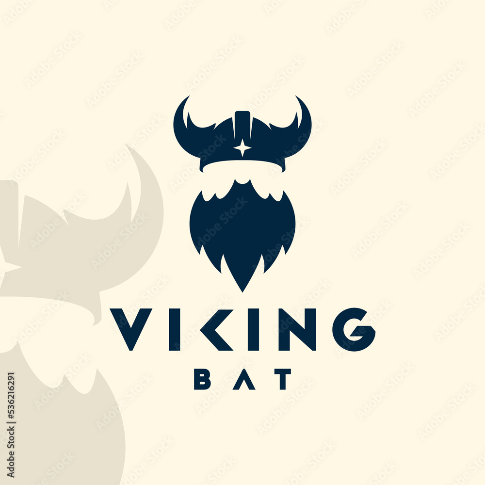 Viking logo design. Nordic warrior symbol. Horned Norseman emblem ...