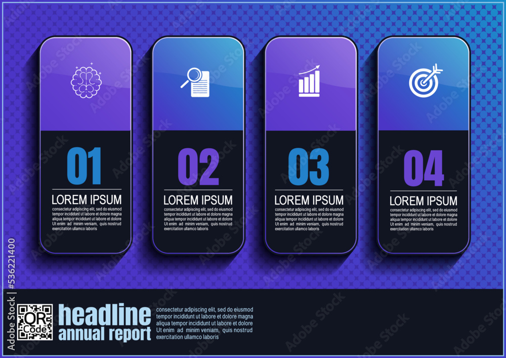 business infographics design, 4 process chart diagram template ...