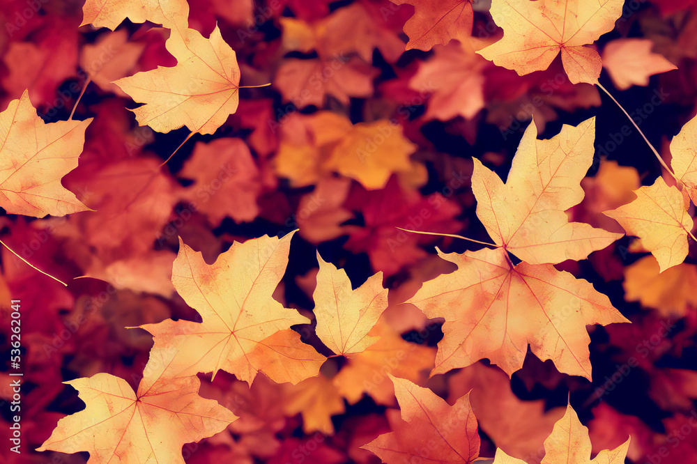 Fall Tree Leaves Autumn Color Seamless Texture Pattern Tiled Repeatable ...