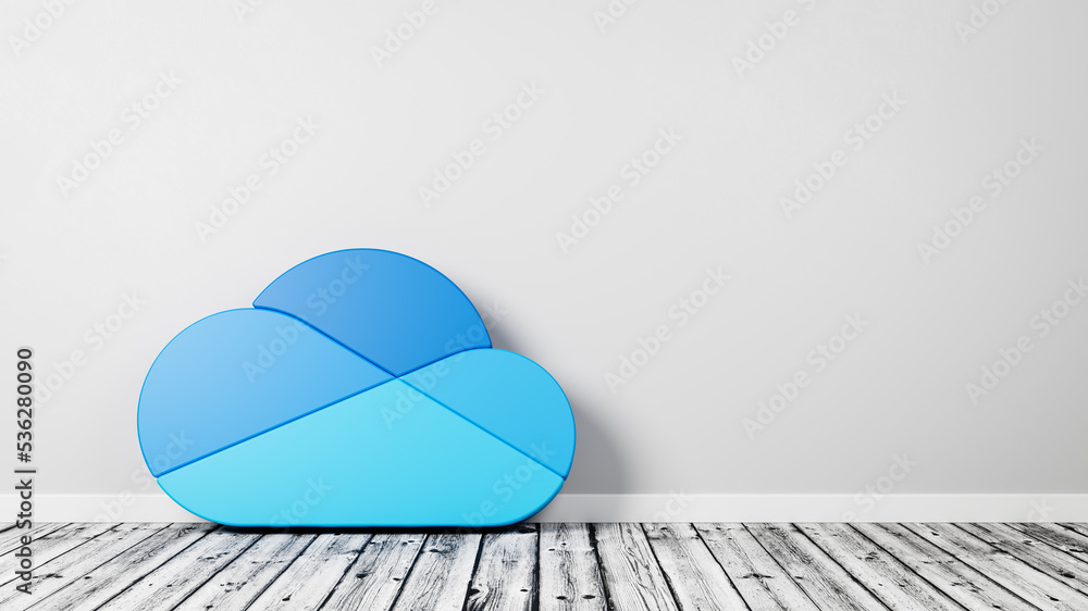 Microsoft Onedrive Logo on Wooden Floor Against Wall Stock Illustration ...