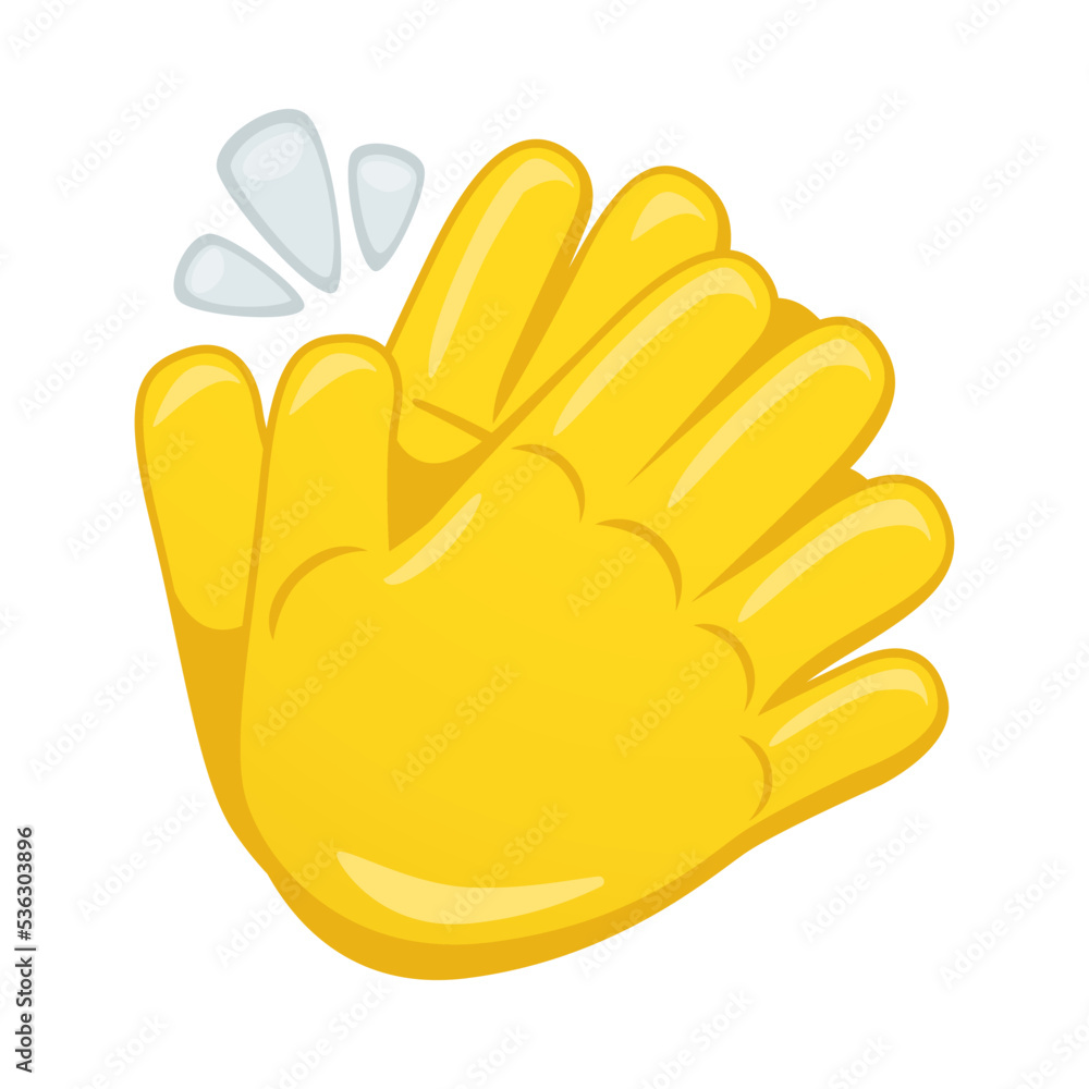 Clapping Hands Sign Emoji Icon Illustration. Applause Vector Symbol ...