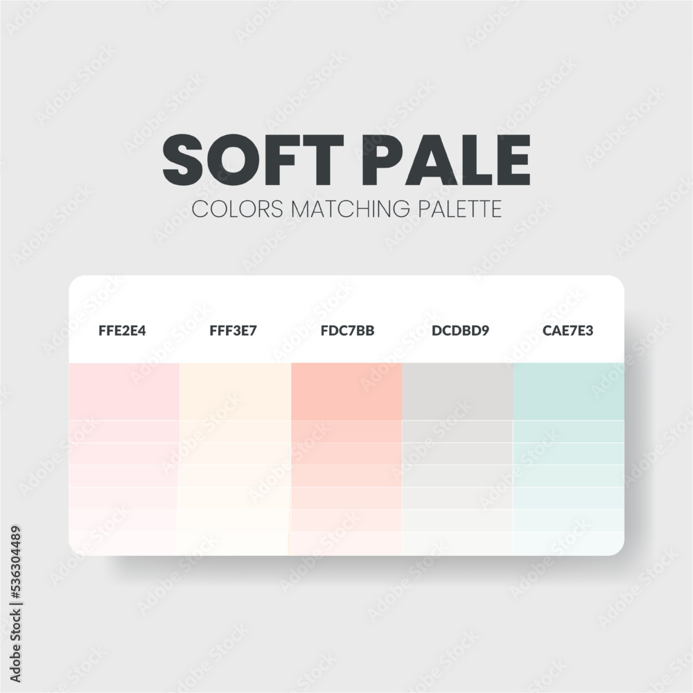 Image vectorielle Stock Soft Pale color scheme. Color Trends ...