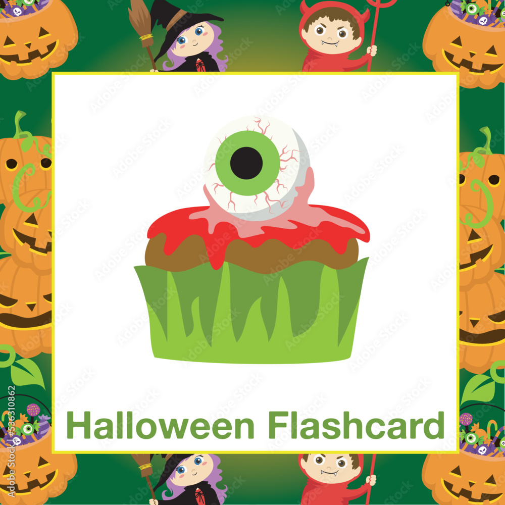 Halloween Flashcards for Children. Ready to print. Printable game card ...
