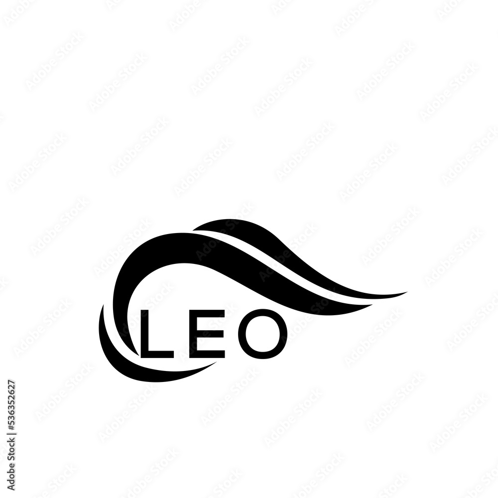 LEO letter logo. LEO blue image on white background. LEO Monogram logo ...