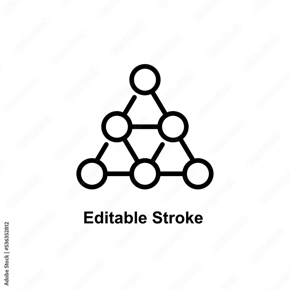 Vetor organizational structure icon designed in outline style decorated ...