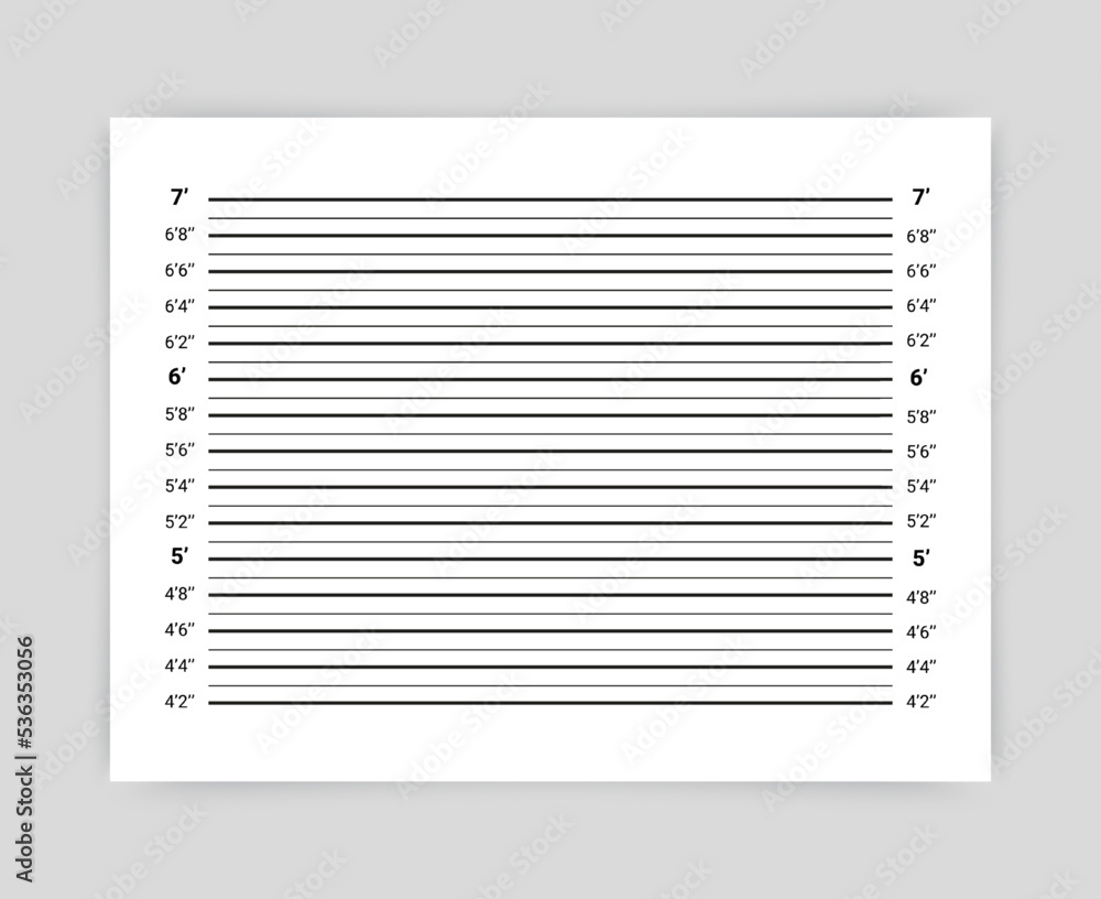 Image vectorielle Stock Police mugshot board. Criminal wanted mug shot ...