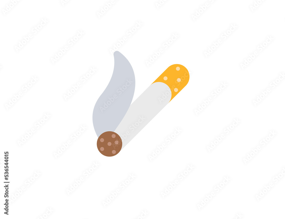Cigarette vector isolated emoji icon. Cigarette emoticon Stock Vector ...
