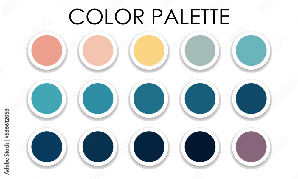 Large color palette. Color combinations. Vector illustration Stock ...