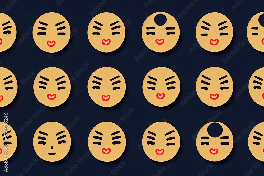 Ilustración de Stock Cute Coffee Emoticon Emotion Girl Expression ...