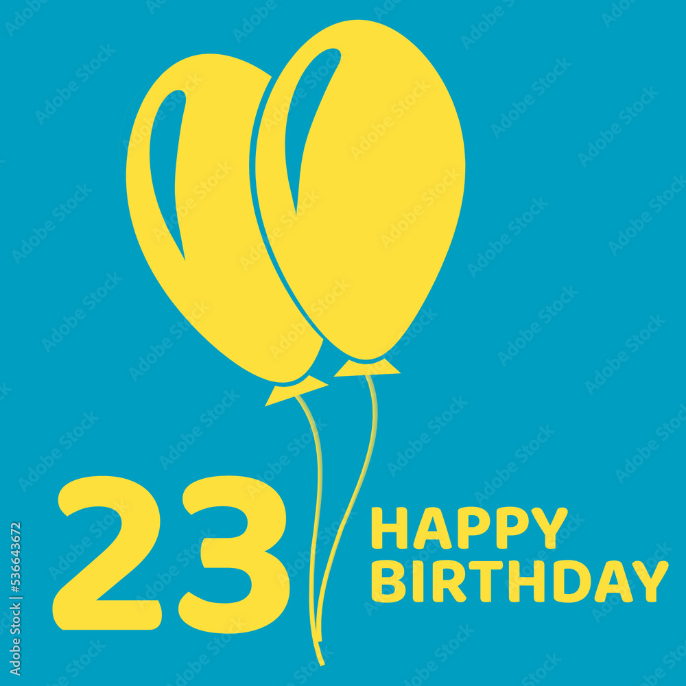 Stock-Illustration „23 years logo. Square logo illustration with 23 ...