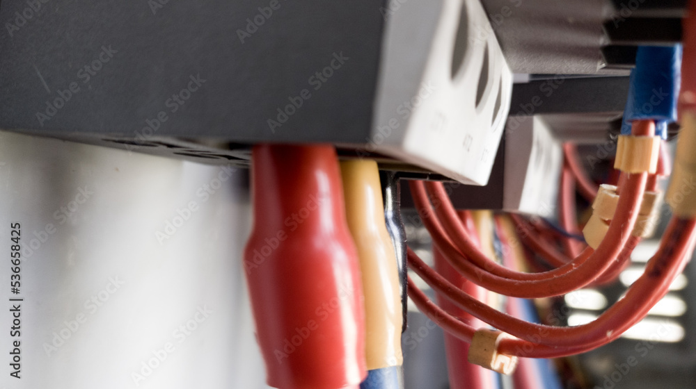 Cable instalation for connection wiring circuit from terminal control ...