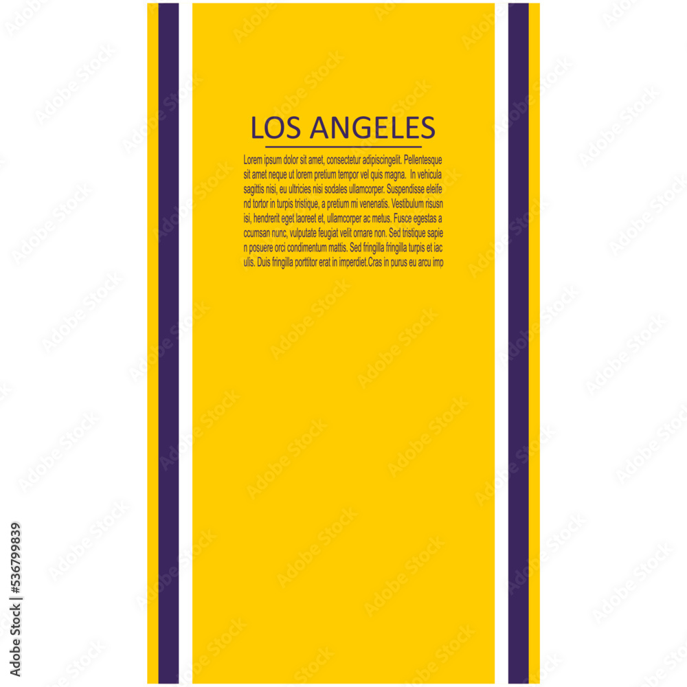 Los Angeles Lakers basketball team uniform colors. Template for ...