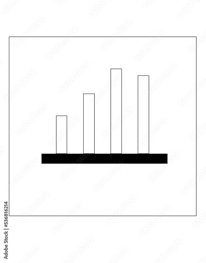 Statistics icons mono symbols. Black and white stock charts. Diagram ...