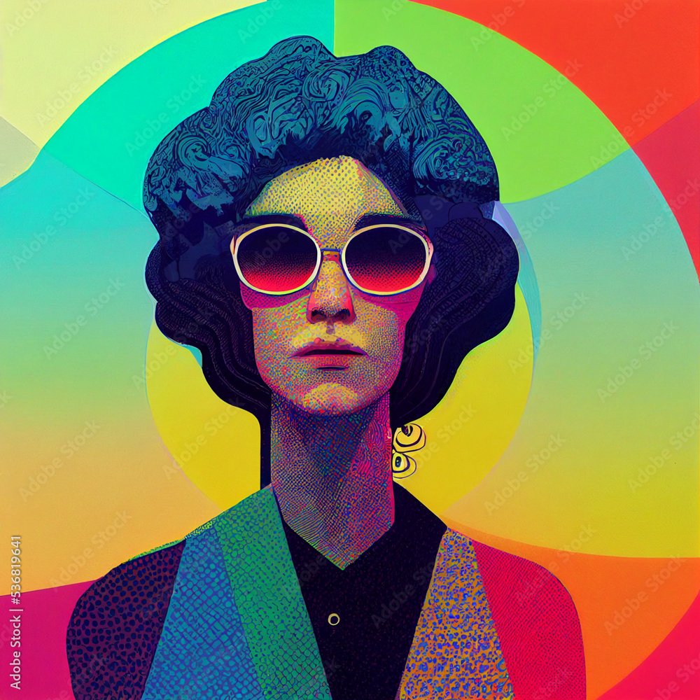 Collage Retro and Vintage, Pop-Art illustration collection, Psychedelic ...