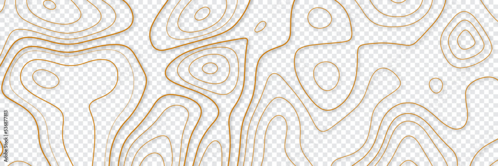 The stylized height of the topographic map contour in lines and ...
