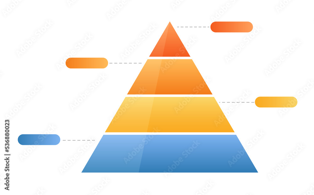 Infographic template for business. 4 Steps Pyramid Chart diagram ...