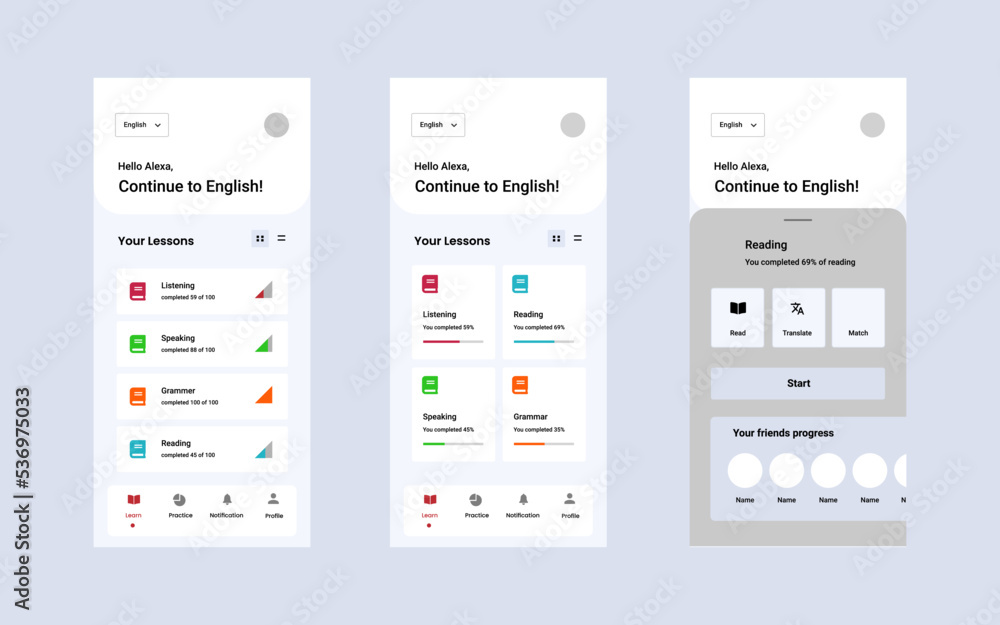 School management mobile app for student. UI, UX, GUI layout for mobile ... School management mobile app for student. UI, UX, GUI layout for mobile ...
