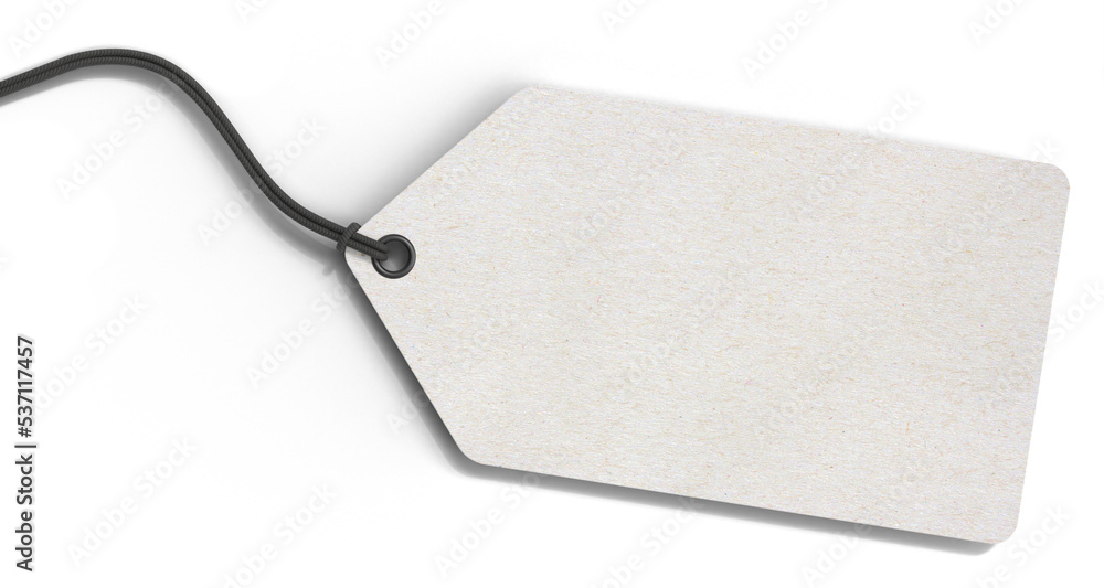Blank white hang tag Stock Illustration | Adobe Stock