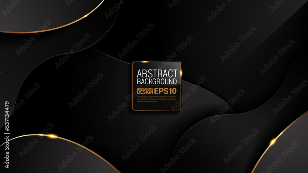 Vector de Stock Black And Gold Background, luxury image abstract ...