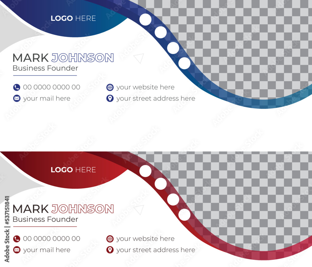 Professional Corporate email signature banner vector Design template ...