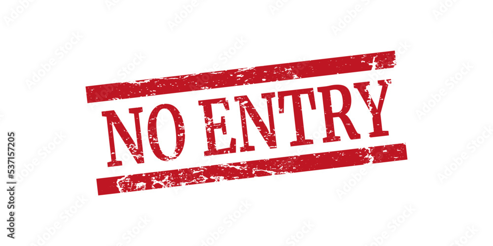 No entry red stamp text on white Stock Vector | Adobe Stock