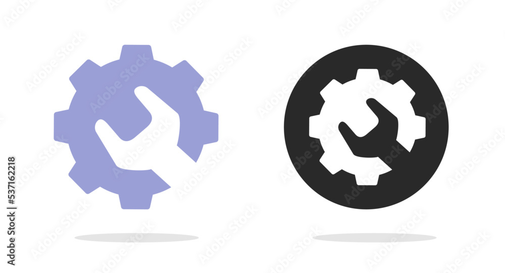 Tool wrench fix repair logo vector icon or technical mechanical support ...