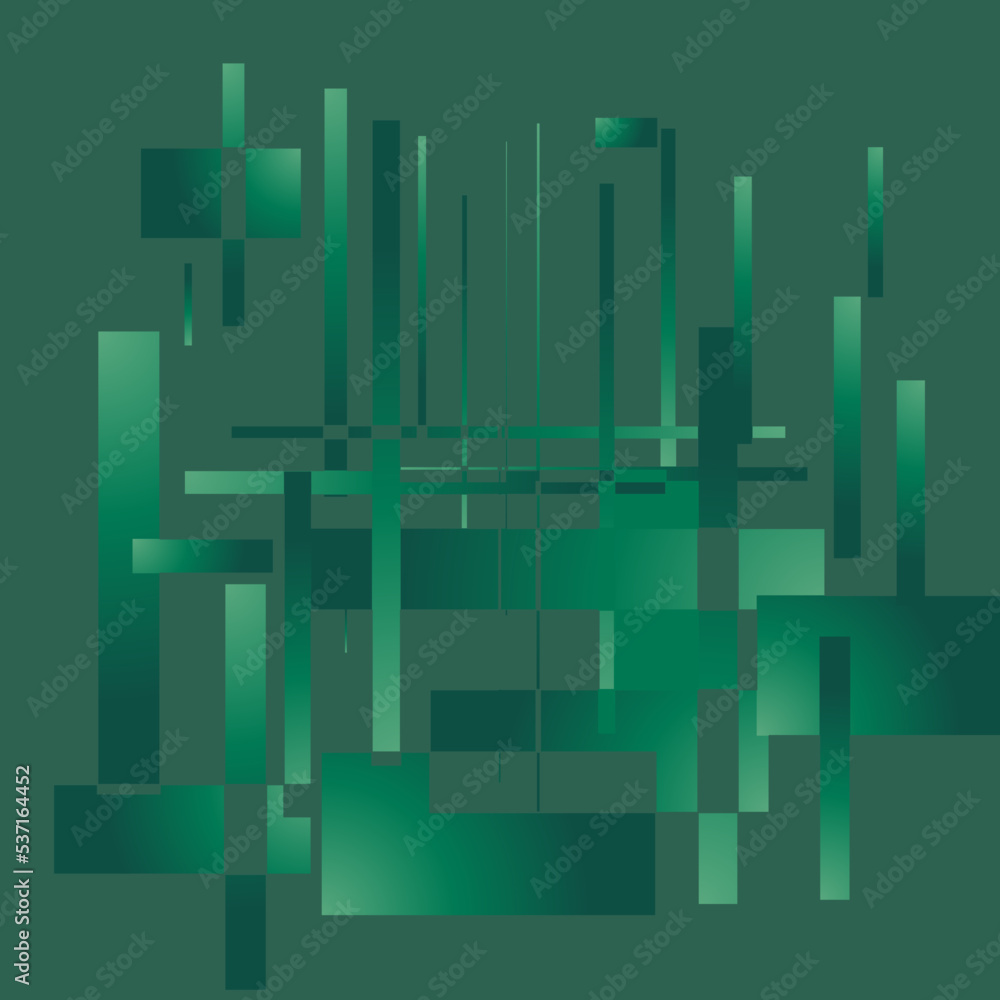 abstract green background with lines. illustration technology. Stock ...