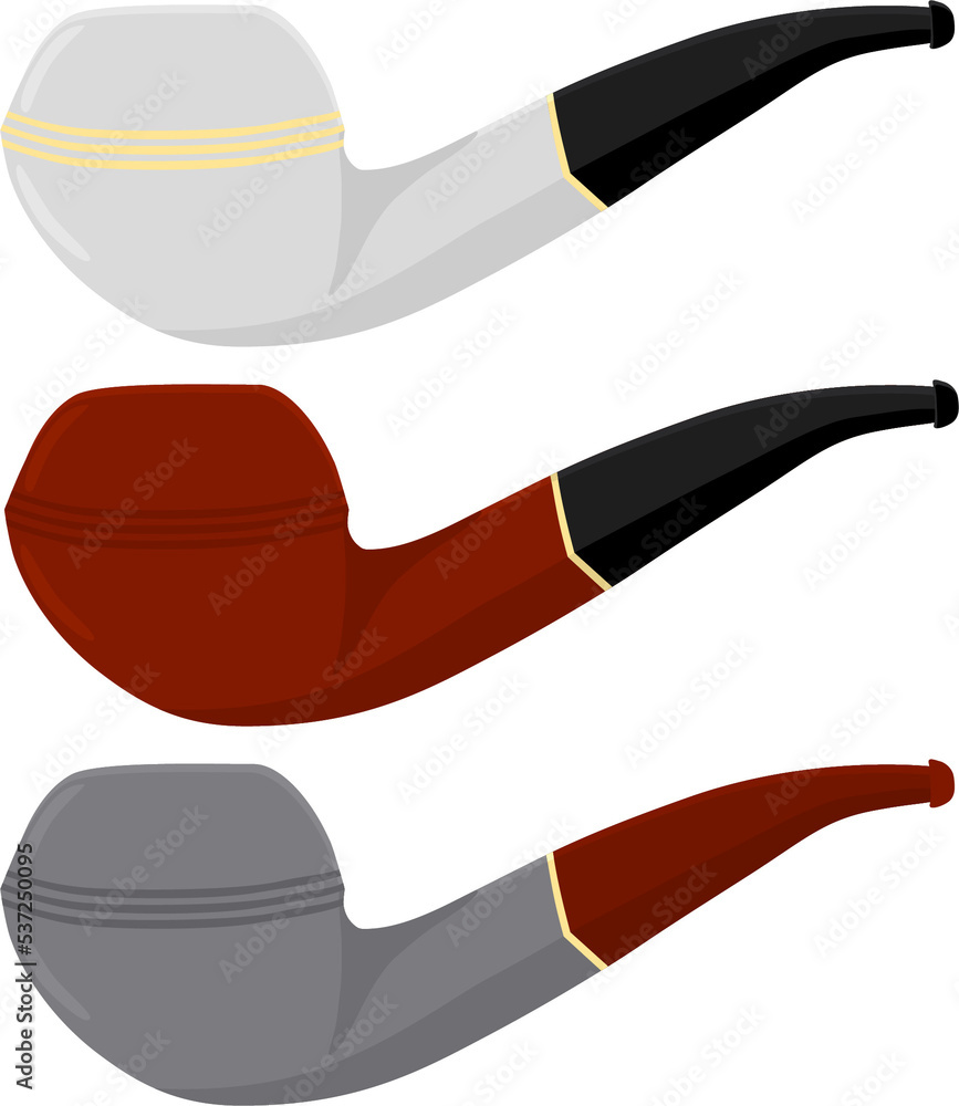 big set different types smoke pipes different size for tobacco Stock ...