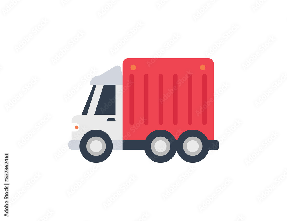 Vector de Stock Articulated Lorry vector isolated icon. Emoji ...
