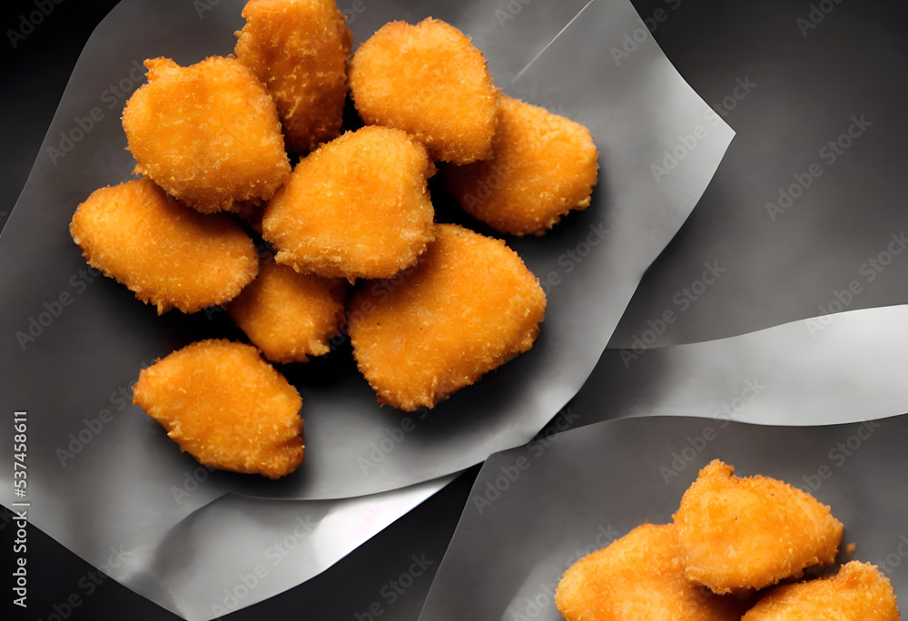 picture of chicken nuggets, made of processed meat, a tasty fast food ...