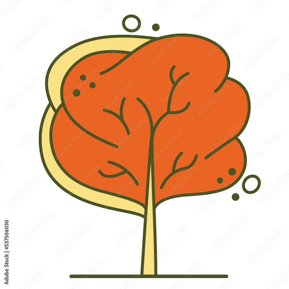 Frontal tree. Entourage design. For the landscape design plan ...