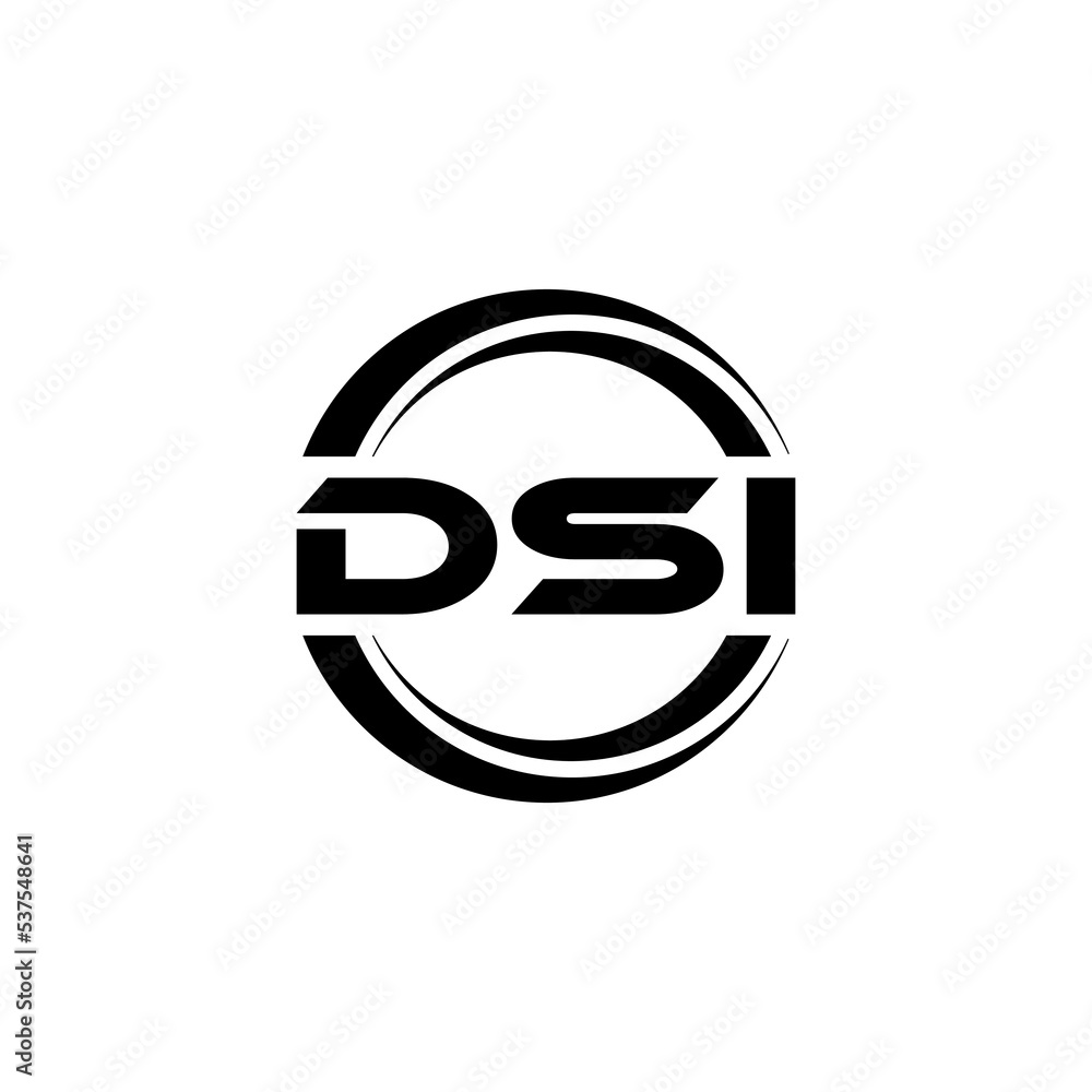 DSI letter logo design with white background in illustrator, vector ...